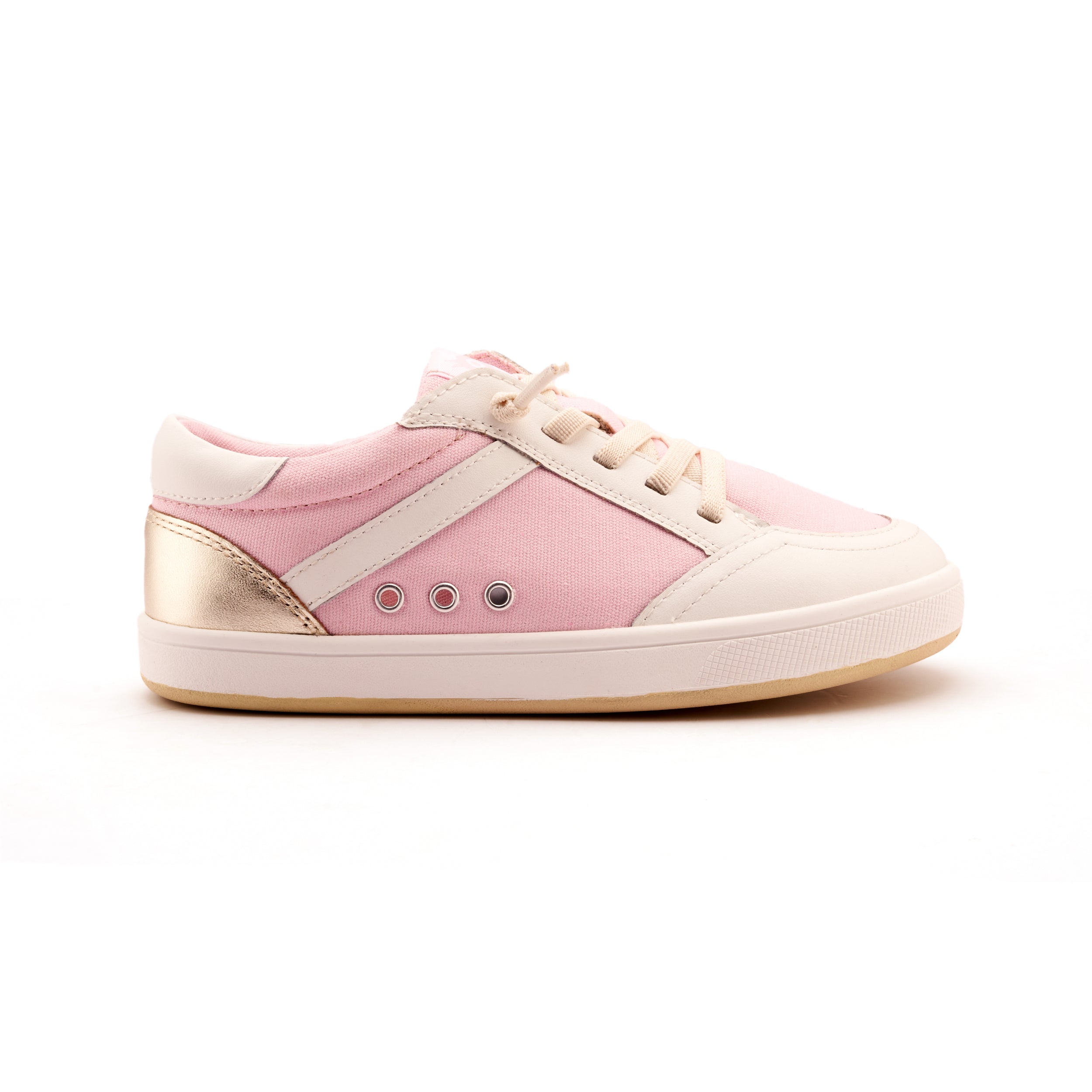 Old Soles Girl's Jet Casual Shoes - Light Pink Canvas / Snow / Gold ...
