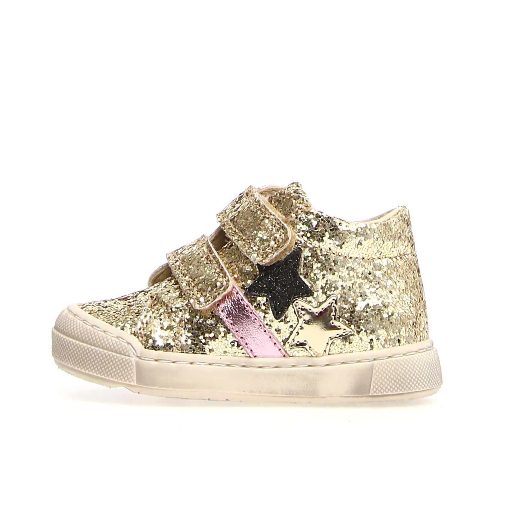 Falcotto Girl's Moosy Fashion Sneakers, Platinum/Black/Platinum – Just Shoes for Kids