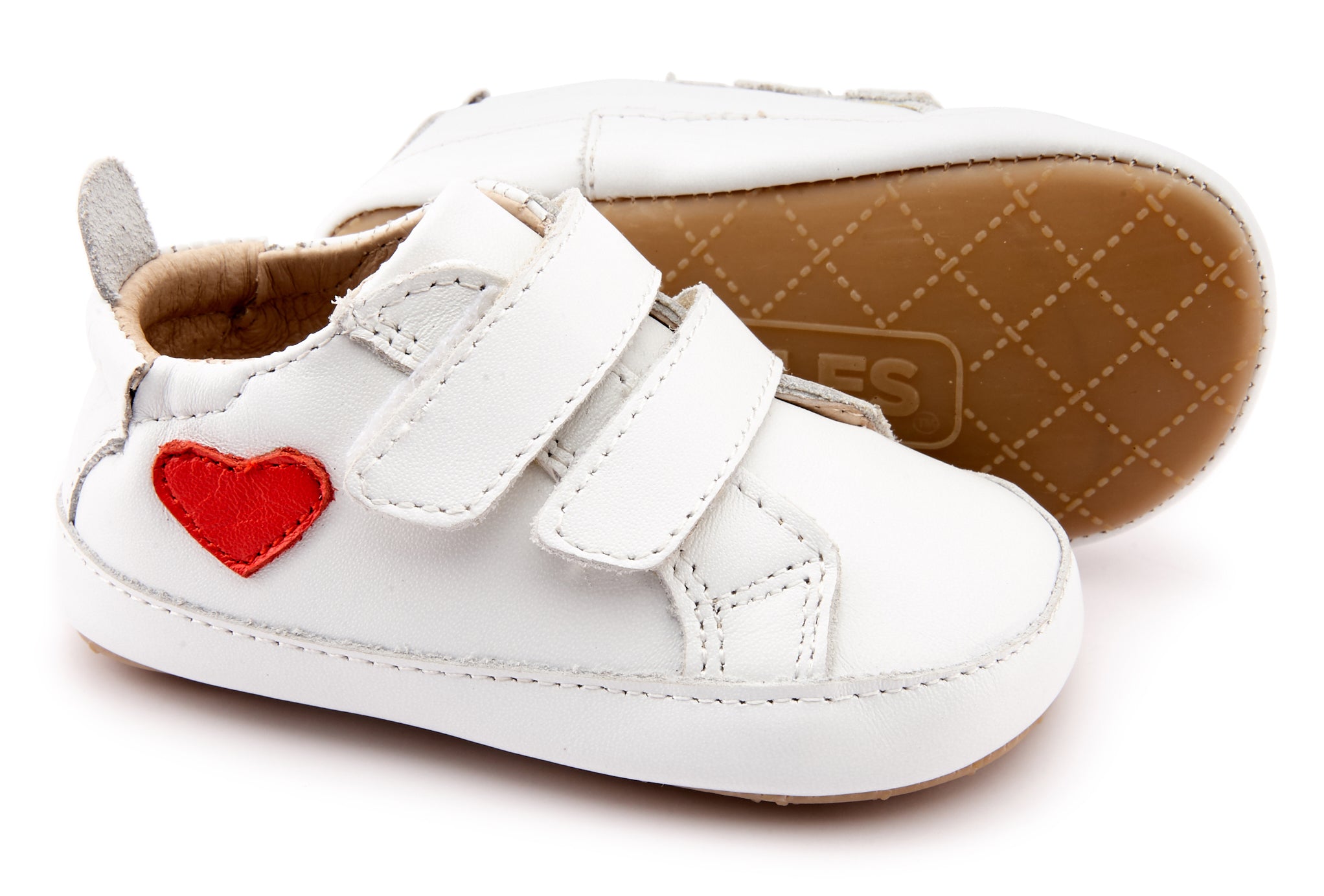 Old Soles Girl's and Boy's 0048R Love-Ly Sneakers - Snow/Bright Red ...