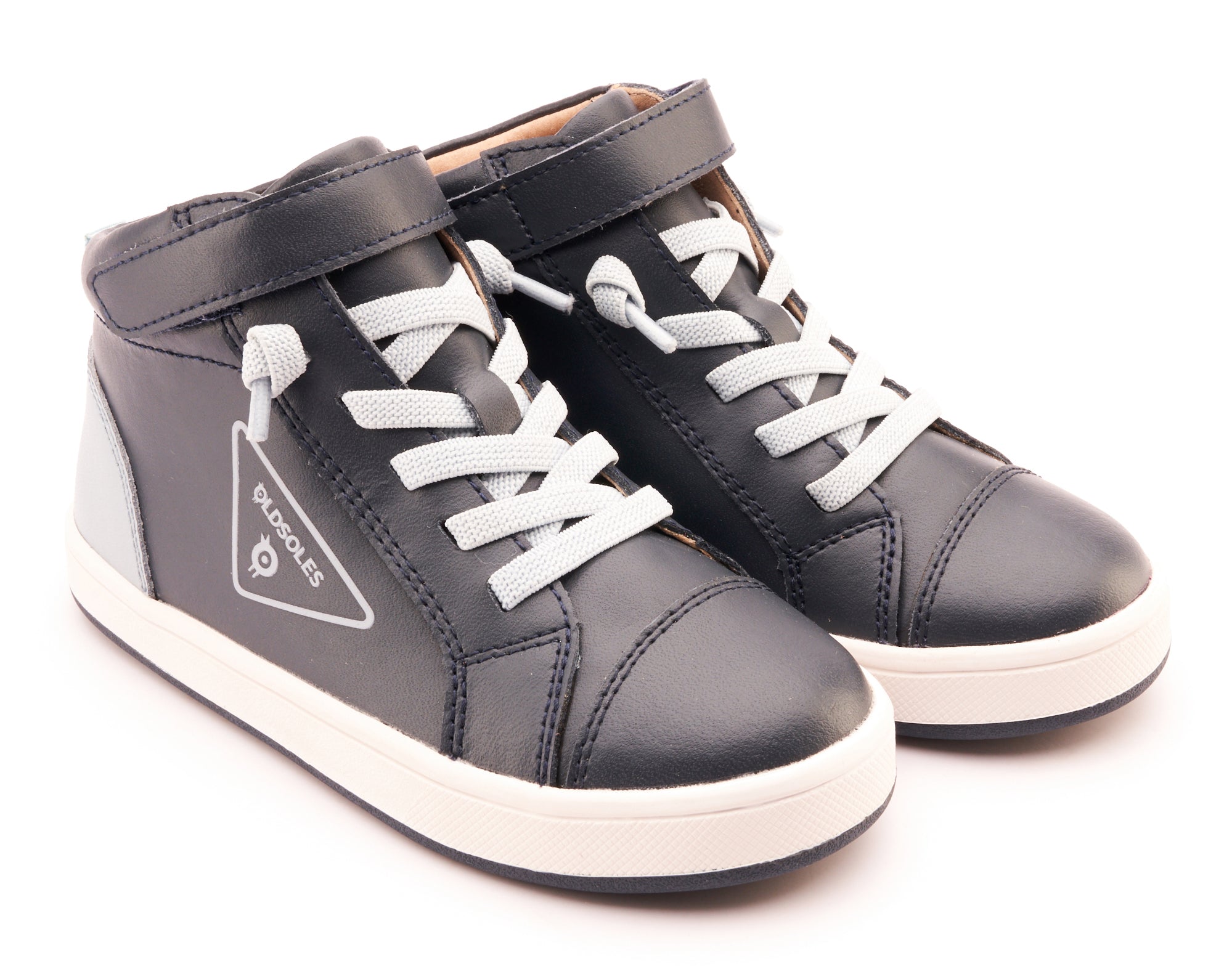 Old Soles Boy's 1000 Brigade High Top Casual Shoes - Navy / Dusty Blue ...