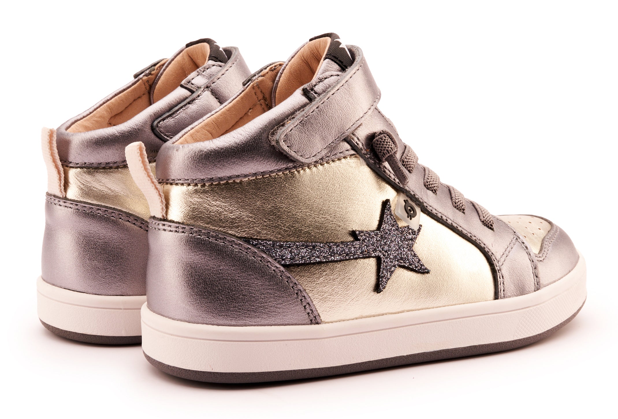 Old Soles Girl's 1007 Team-Star Casual Shoes - Titanium / Glam Gunmeta ...