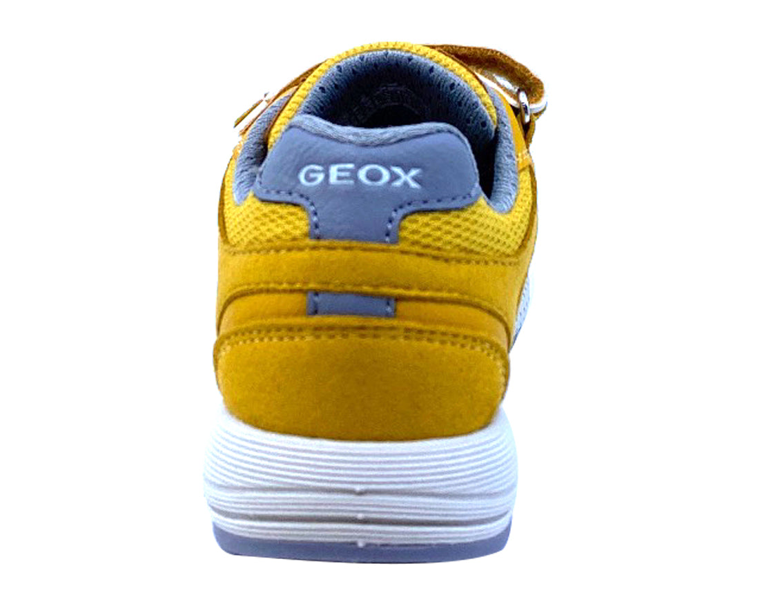 Geox Respira Boy's J Alben Double Hook and Loop Sneaker Shoes, Dark Ye ...