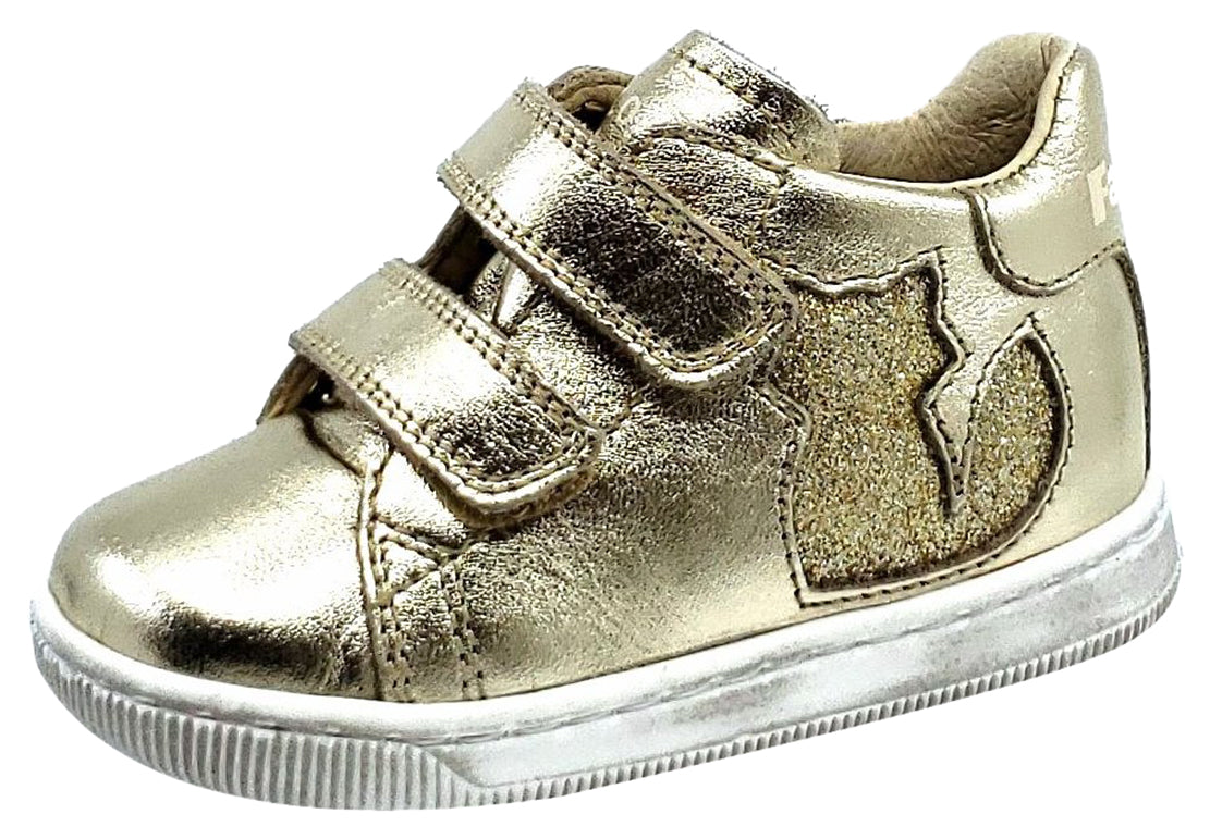 Falcotto Girls KLINGON Shoes, GLITTER PLATINO – Just Shoes for Kids