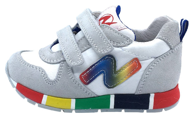 Naturino Girl's Rainbow Sole Fashion Sneakers, Bianco/Rainbow – Just ...