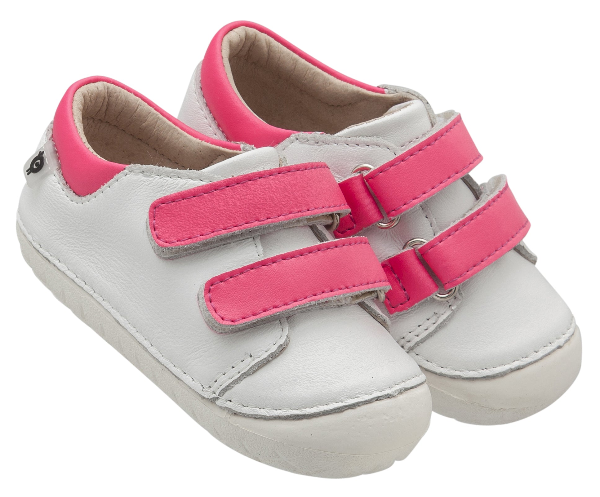 Old Soles Girl's Insta Kick, Snow / Neon Pink – Just Shoes for Kids