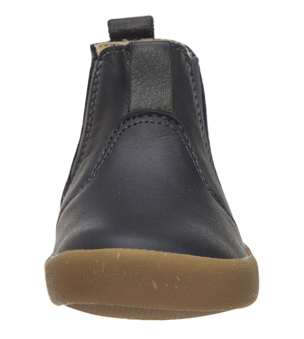 Old Soles Girl's and Boy's Click Boot Navy Smooth Leather Elastic Slip ...