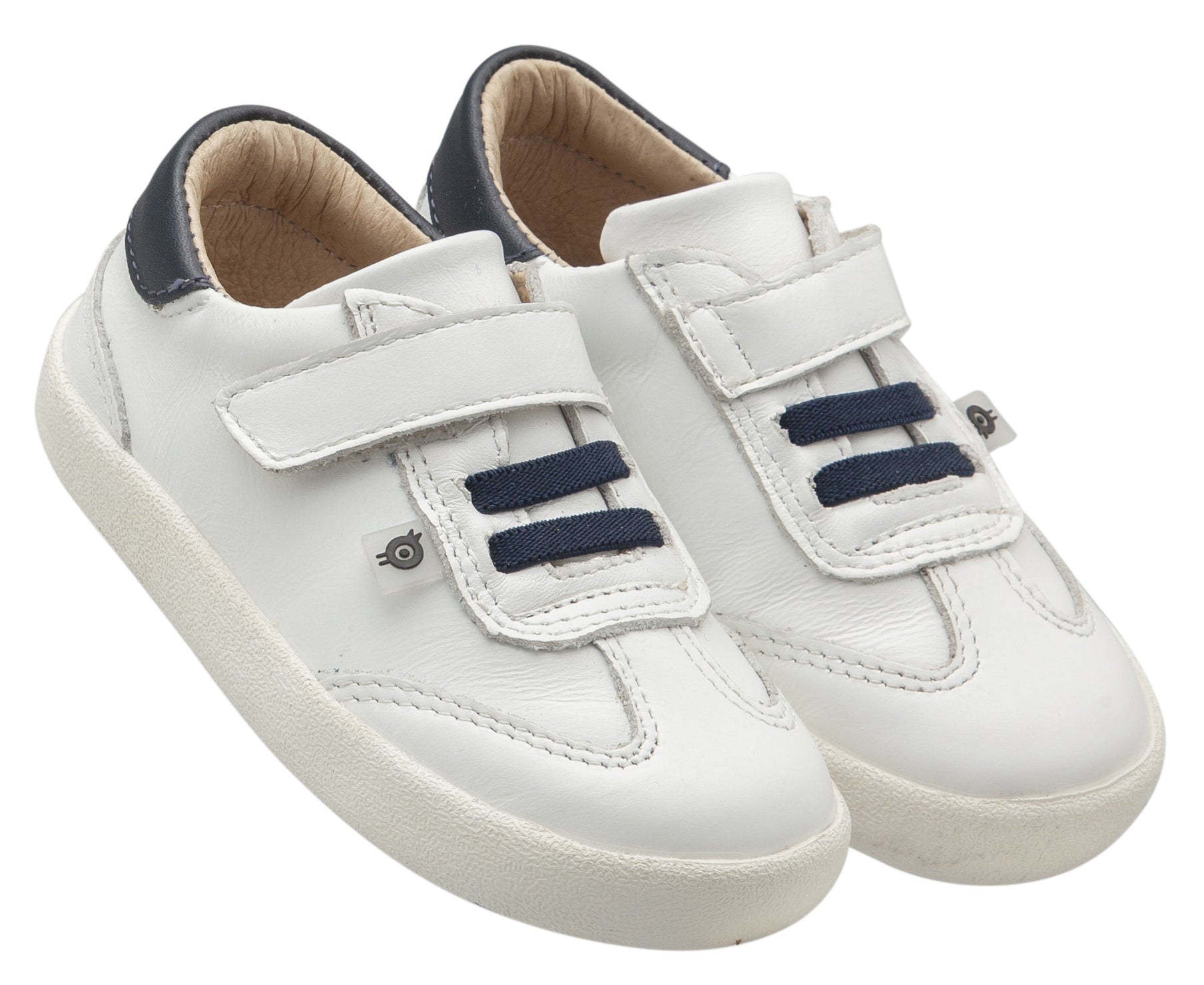 Old Soles Boy's and Girl's Sharp Shoe, Snow/Navy – Just Shoes for Kids