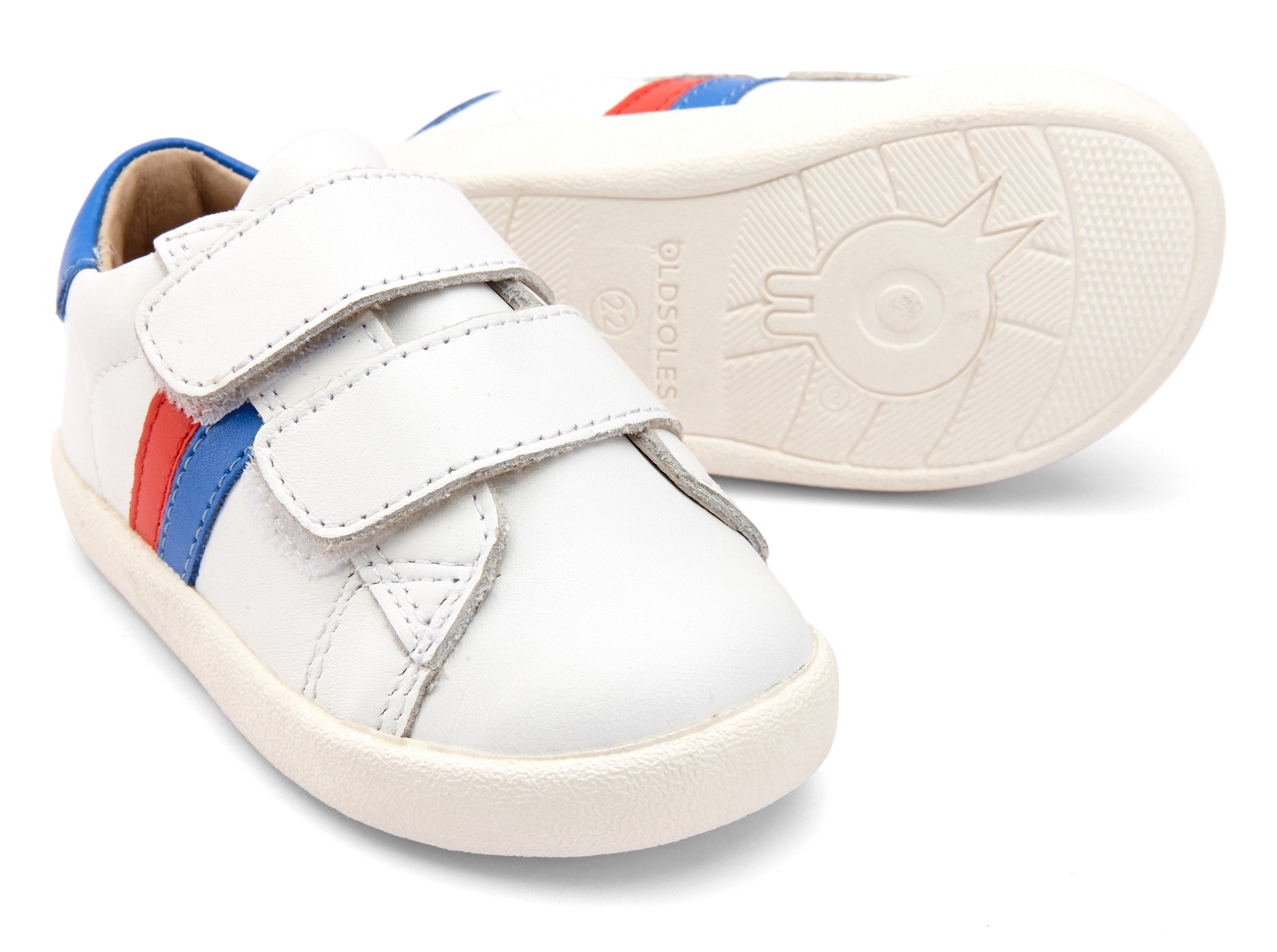 Old Soles Boy's and Girl's Toddy Sport, Snow/Neon Blue/Bright Red ...