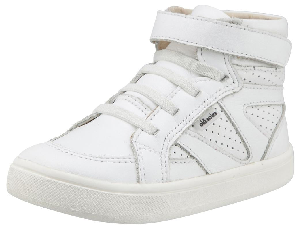 Old Soles Boy's & Girl's 6001 Starter Shoe White Perforated Leather Zi ...