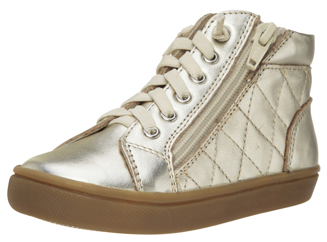 Old Soles Boy's and Girl's 6007 Eazy-Q Gold Quilt Stitch Leather High ...
