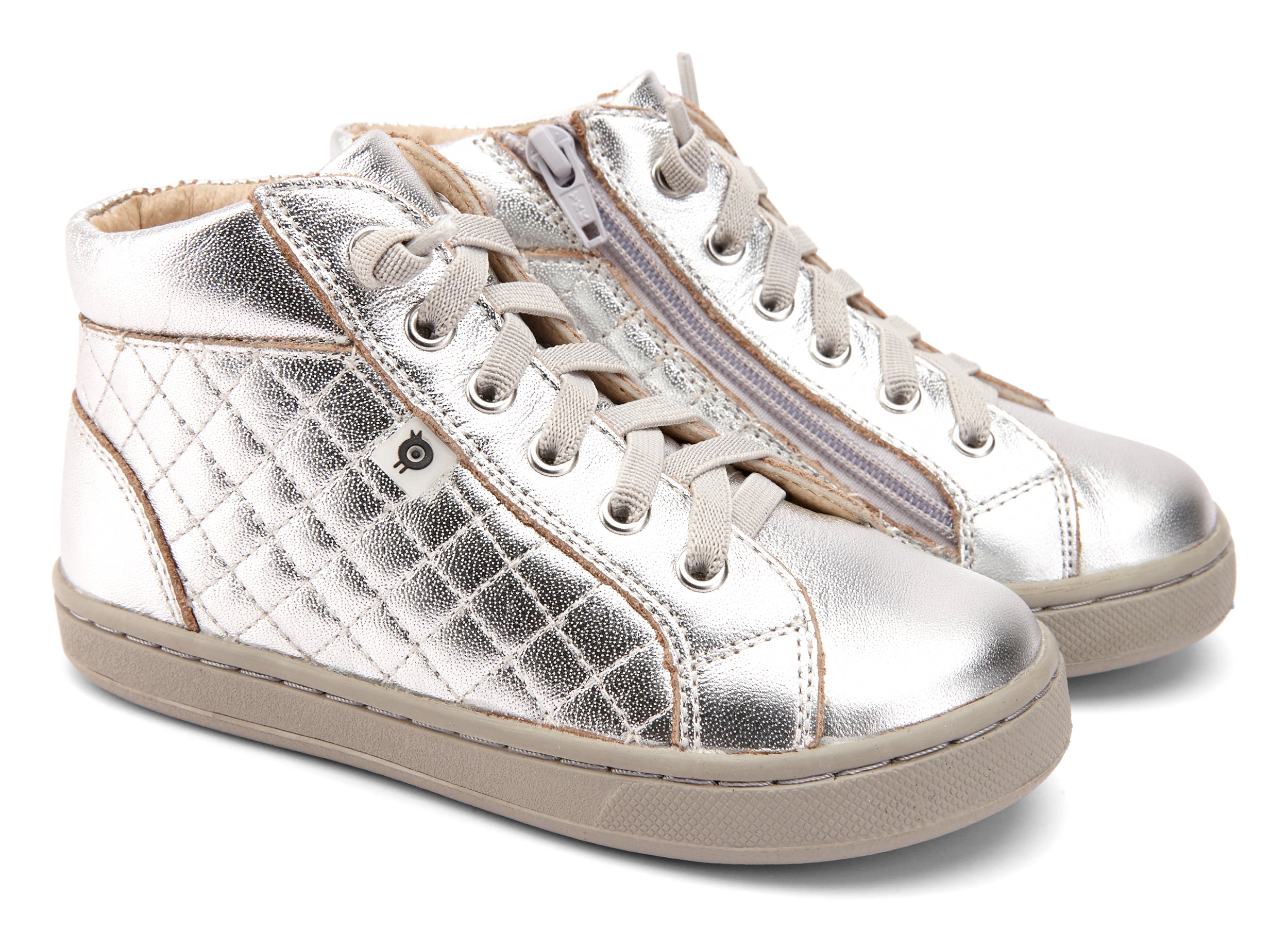 Old Soles Girl's and Boy's 6115 Plush High Top Sneakers - Silver – Just ...