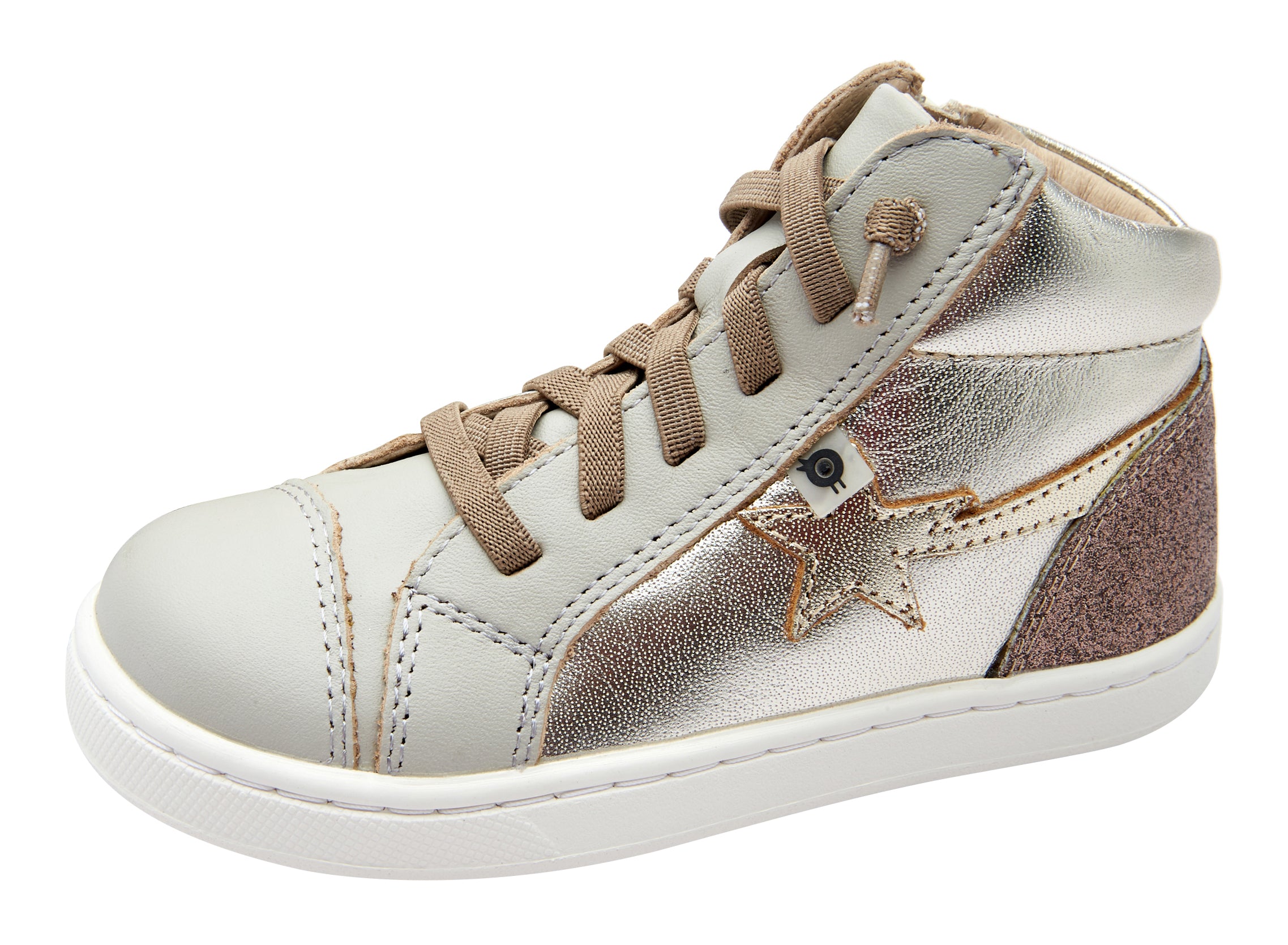 Old Soles Girl's 6117 Shoot-High Sneaker - Titanium/Gold/Gris/Glam Cho ...