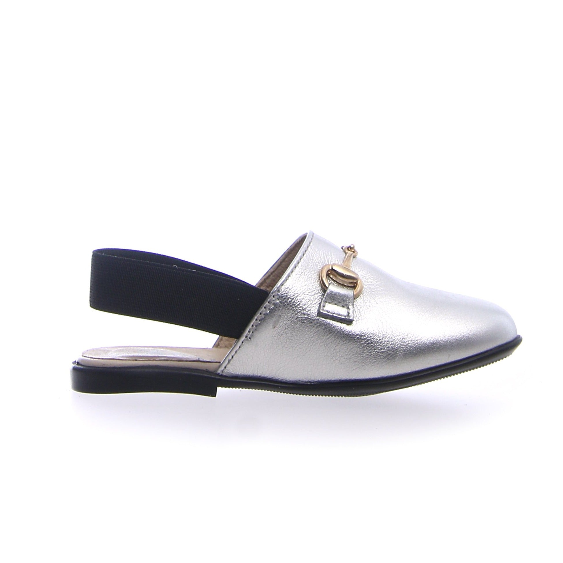 Naturino Girl's Vieste Sling Back Mule Shoe, Silver – Just Shoes for Kids