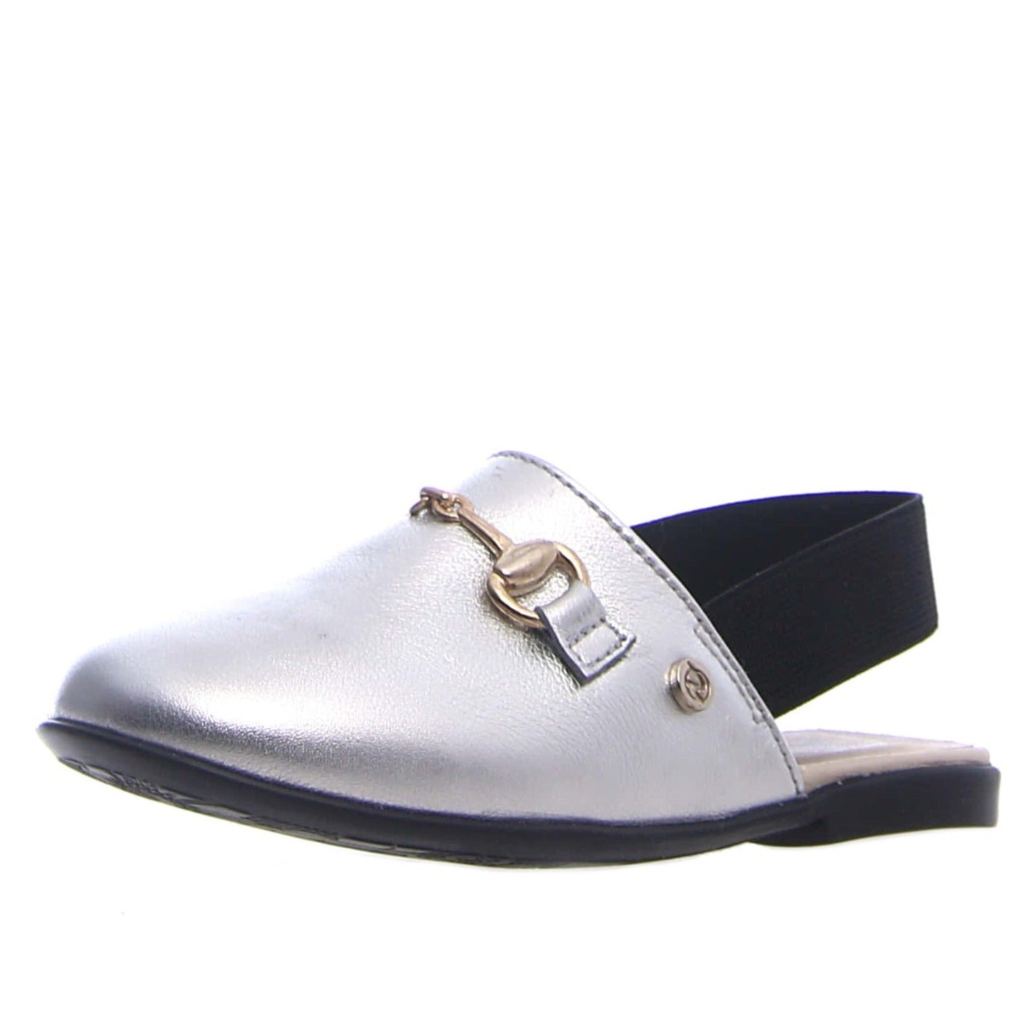 Naturino Girl's Vieste Sling Back Mule Shoe, Silver – Just Shoes for Kids