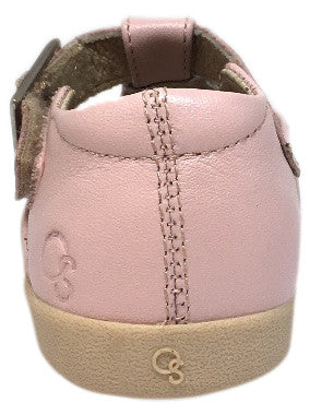 Old Soles Girl's Tea Shoe Pink Leather T Strap Buckle Mary Jane Shoe ...