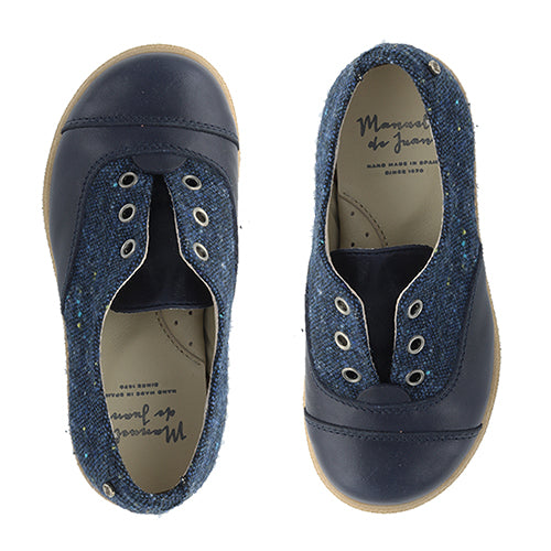 Manuela de Juan Girl's and Boy's Lucio Oxford, Marine – Just Shoes for Kids