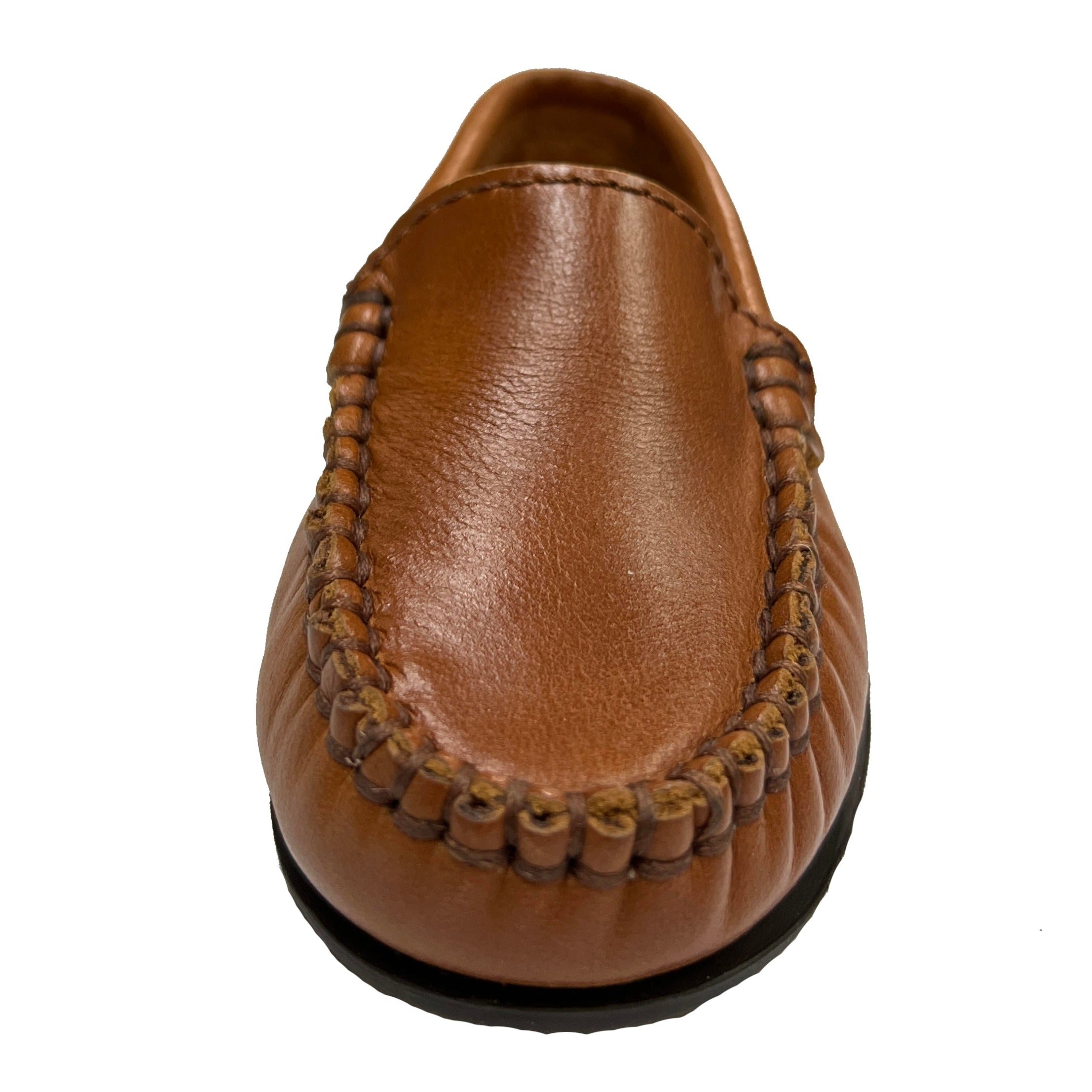 Atlanta Mocassin Boy's and Girl's Plain Vamp Leather Loafers, Tawny Si ...