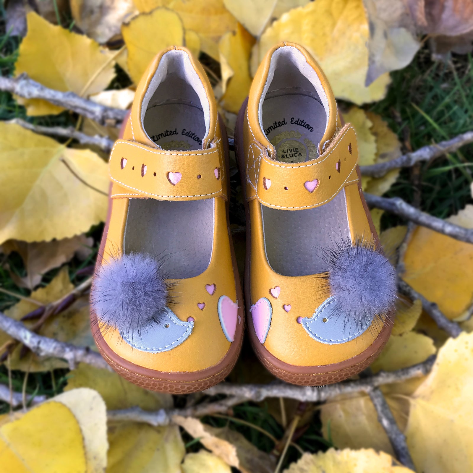 Livie & Luca Girl's Quill Mary Jane, Butterscotch – Just Shoes for Kids