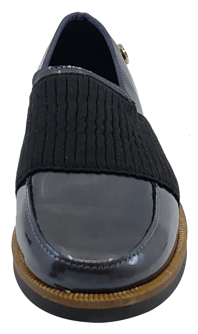 Luccini for Boy's and Girl's Sienna Patent Antracite Mocassin Bronx Mo ...